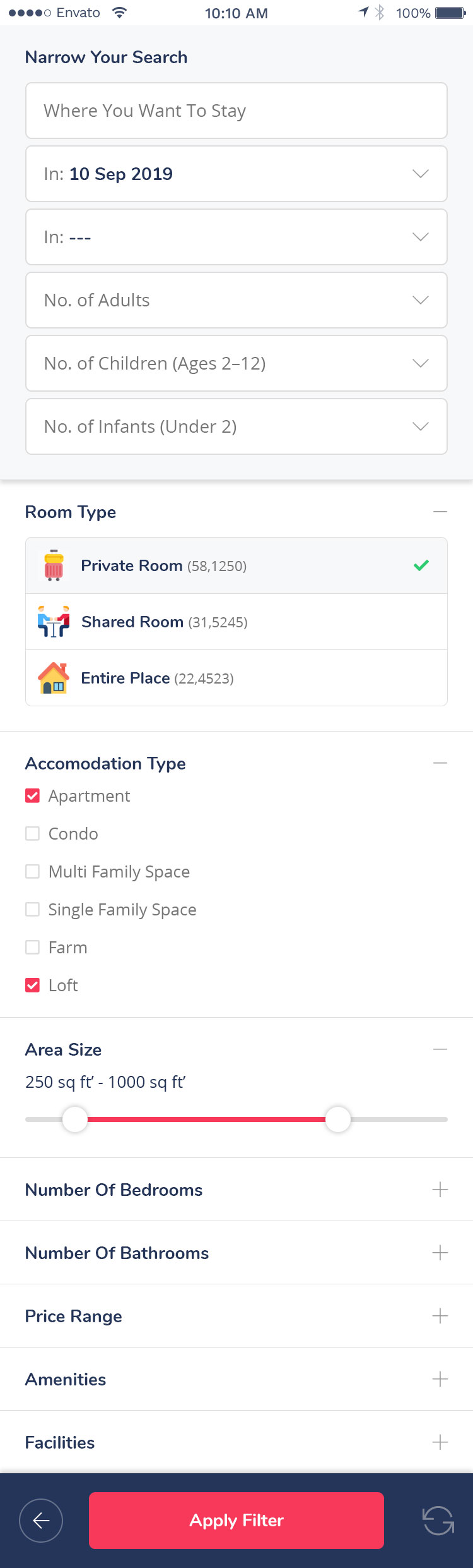 Homeeo - Booking and Rental Mobile PSD by AmentoTech | ThemeForest